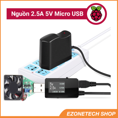 Nguồn Cấp Máy Tính Raspberry pi 3 5V 2500mA - EZoneTech